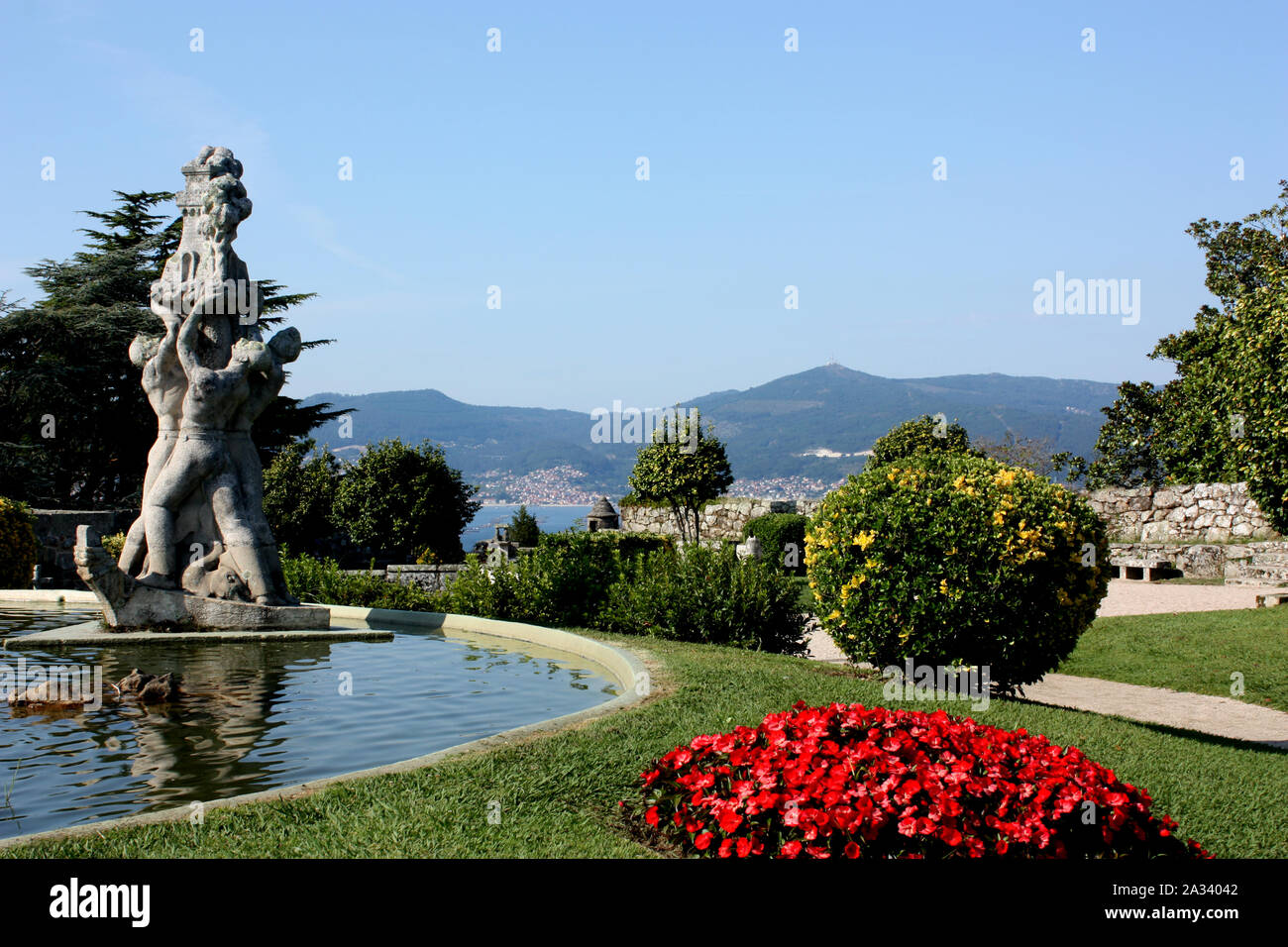 Vigo, Spain - The gardens of the fort Stock Photo - Alamy