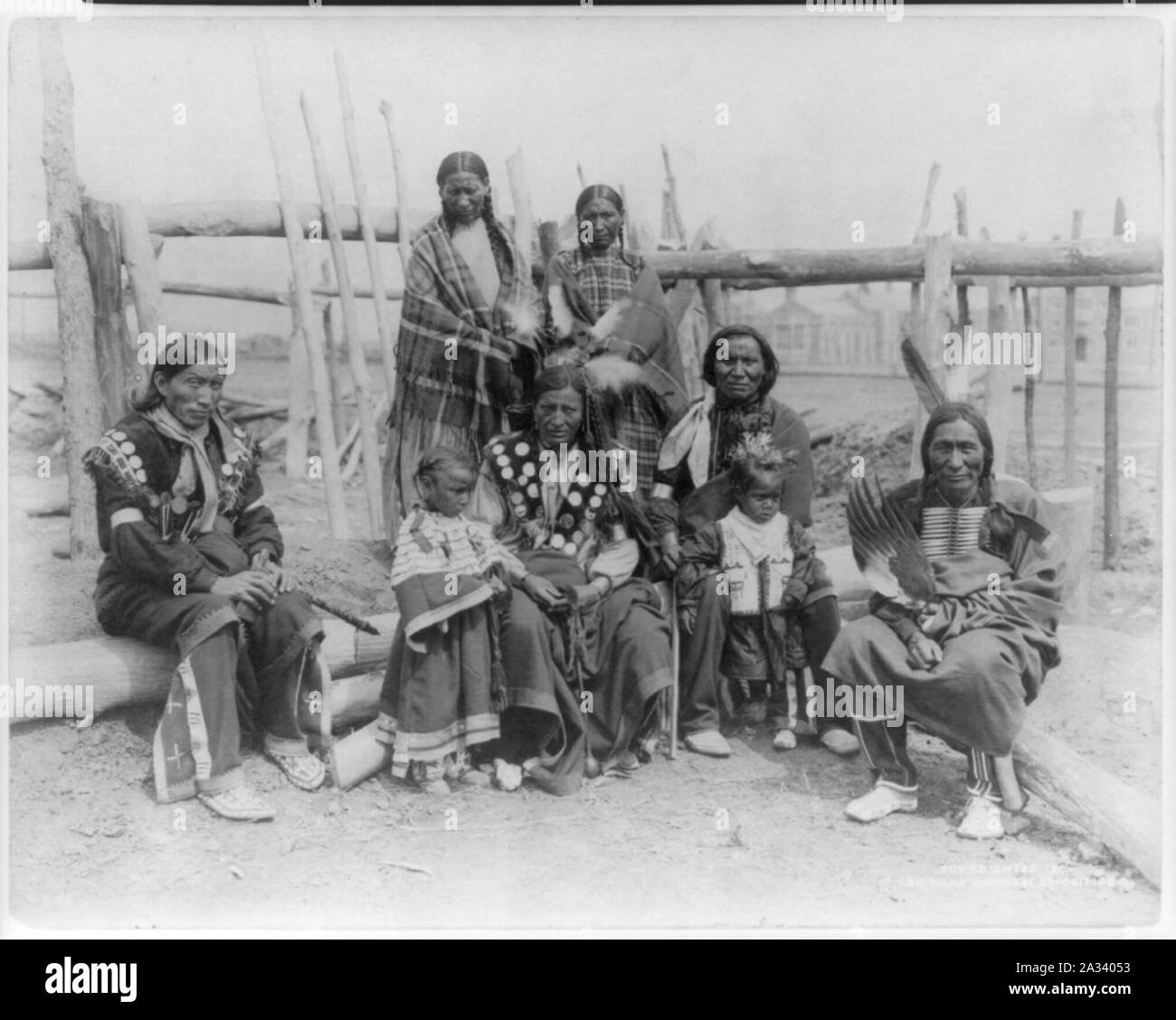 Family of Sioux from the Indian Village Stock Photo - Alamy