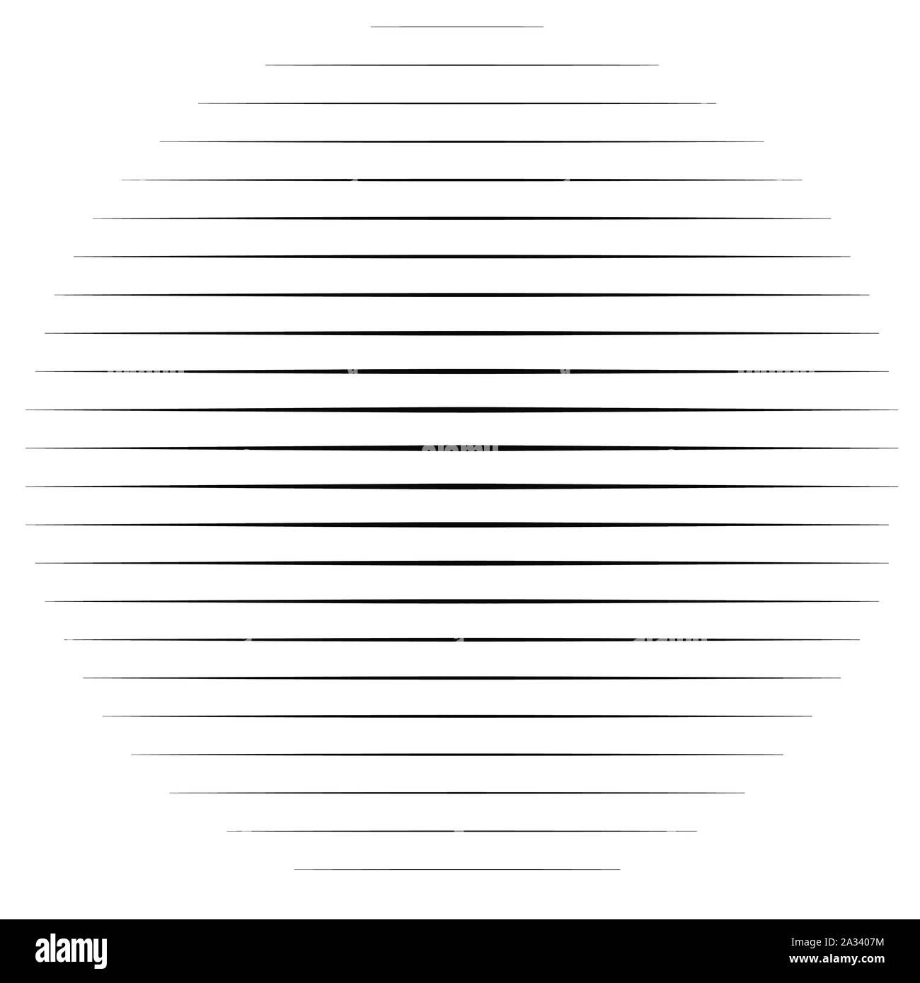 Abstract lines circle. Thin lines halftone circle element. Parallel ...
