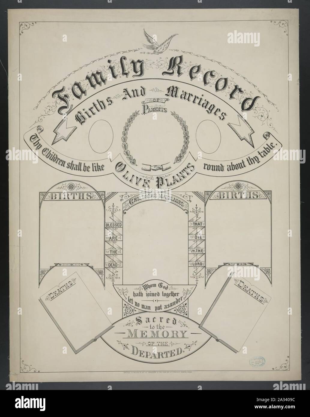 Family record, Boston Stock Photo - Alamy