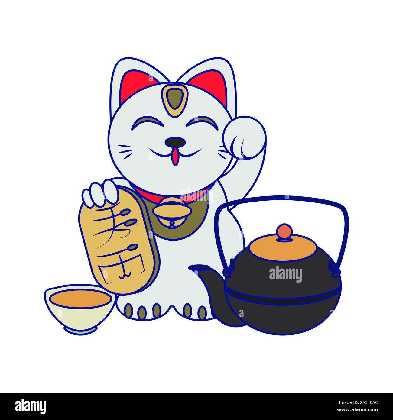 Maneki neko cat design Stock Vector Image & Art - Alamy