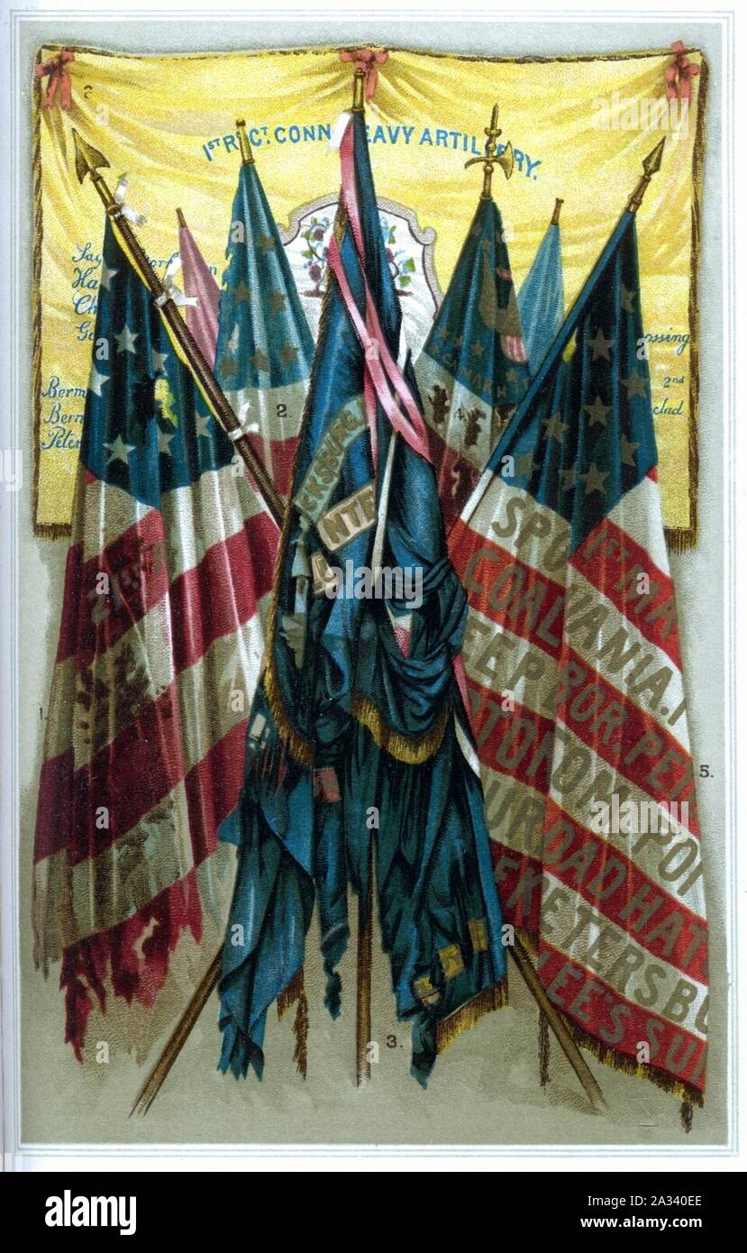 Famous Union Battle Flags 2 Stock Photo - Alamy