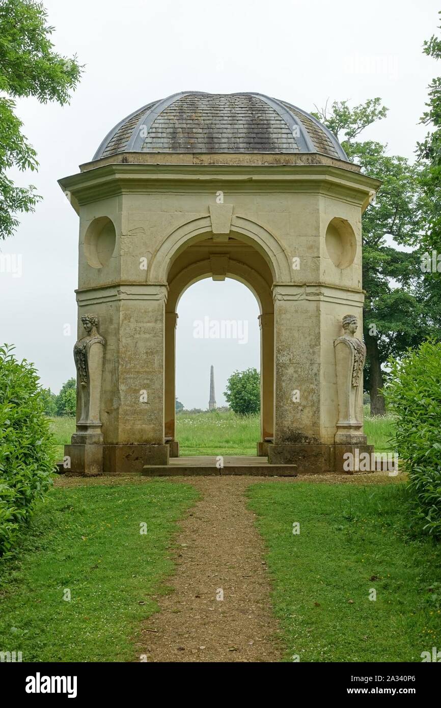 Fane of Pastorial Poetry, Stowe - Buckinghamshire, England Stock Photo ...