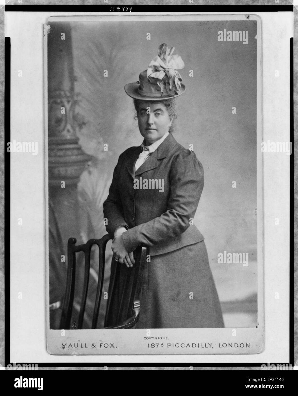 Fanny Bullock Workman, three-quarter length portrait, standing, facing ...