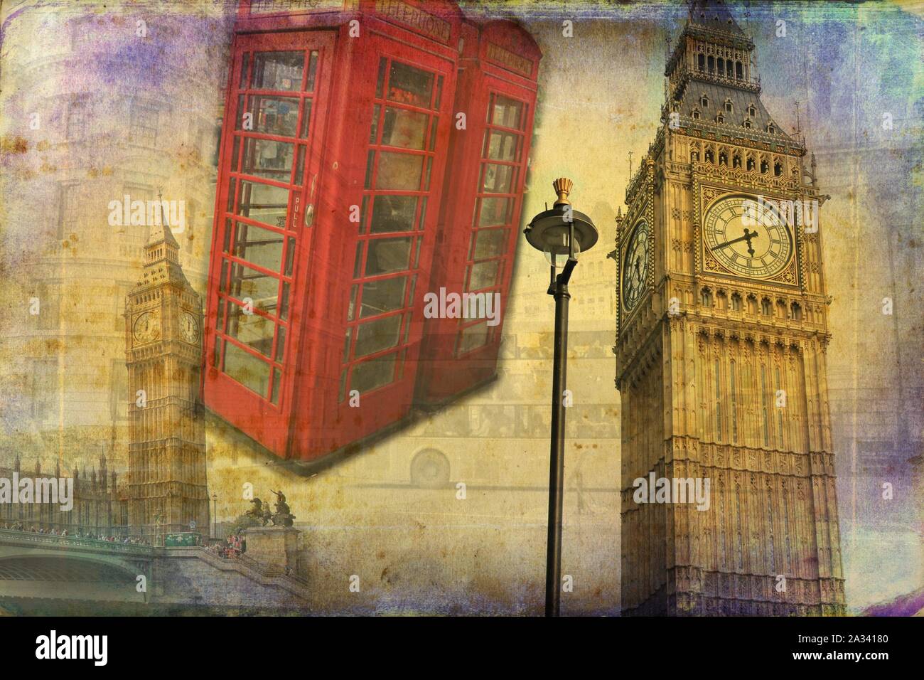 London art design illustration Stock Photo - Alamy