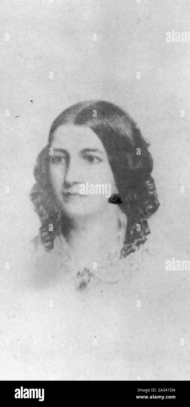 Fanny Longfellow, head-and-shoulders portrait, facing left Stock Photo ...