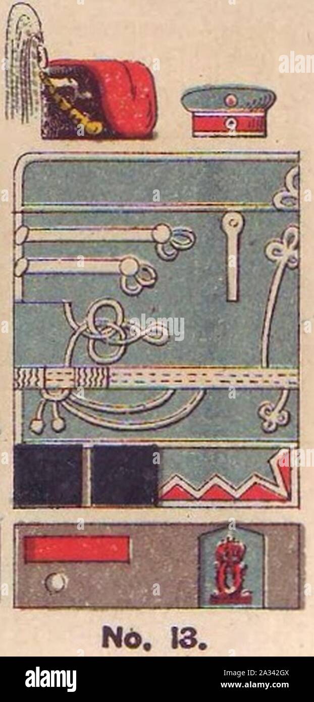 Farbschema der Uniform Husaren-Regiment Nr. 13 Die Uniformen der ...