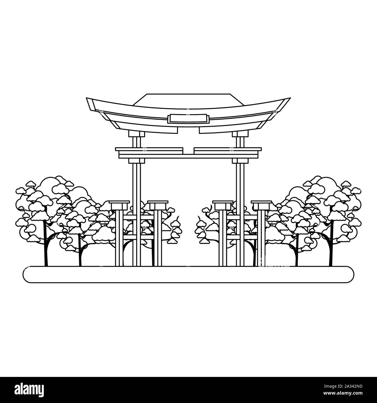 Japan landmarks design Stock Vector Image & Art - Alamy