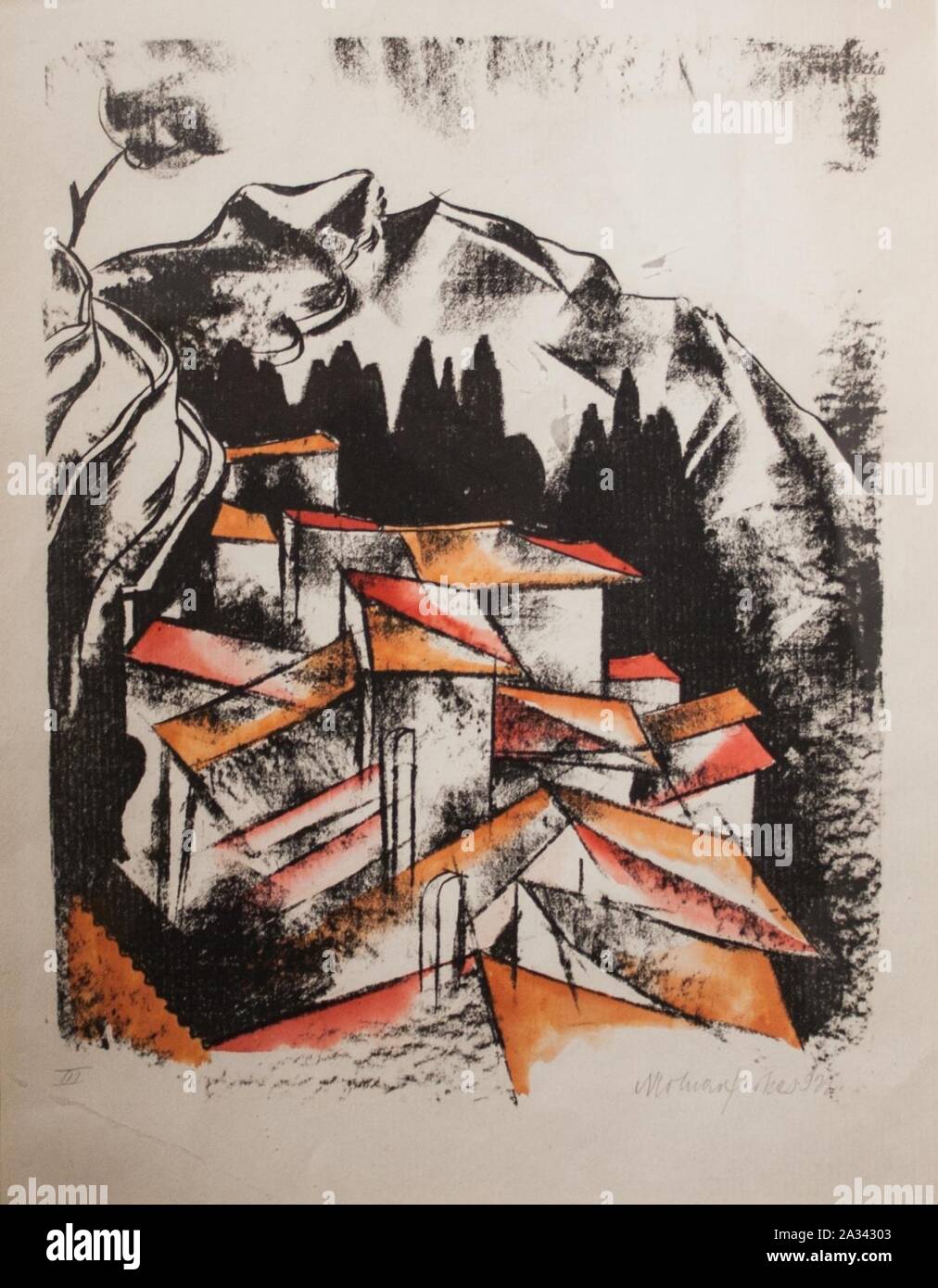 Farkas Molnár - Monte Ceceri, Italia mappa III Stock Photo - Alamy