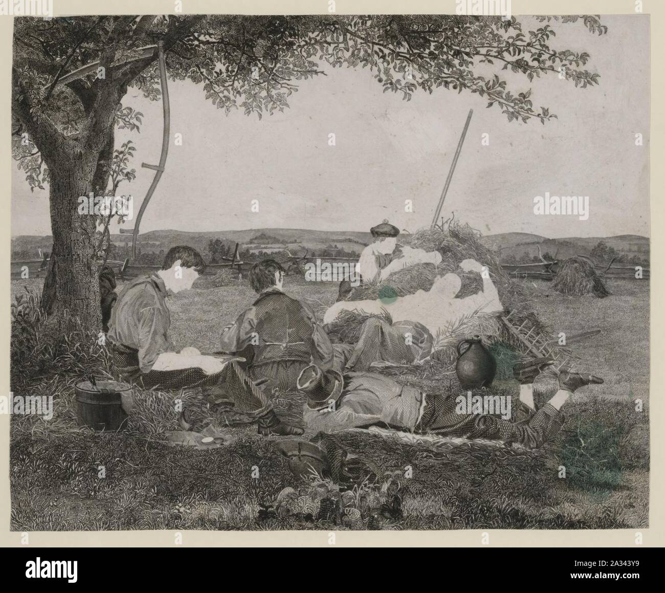 Farmers nooning, from the original picture in the possession of Jona ...