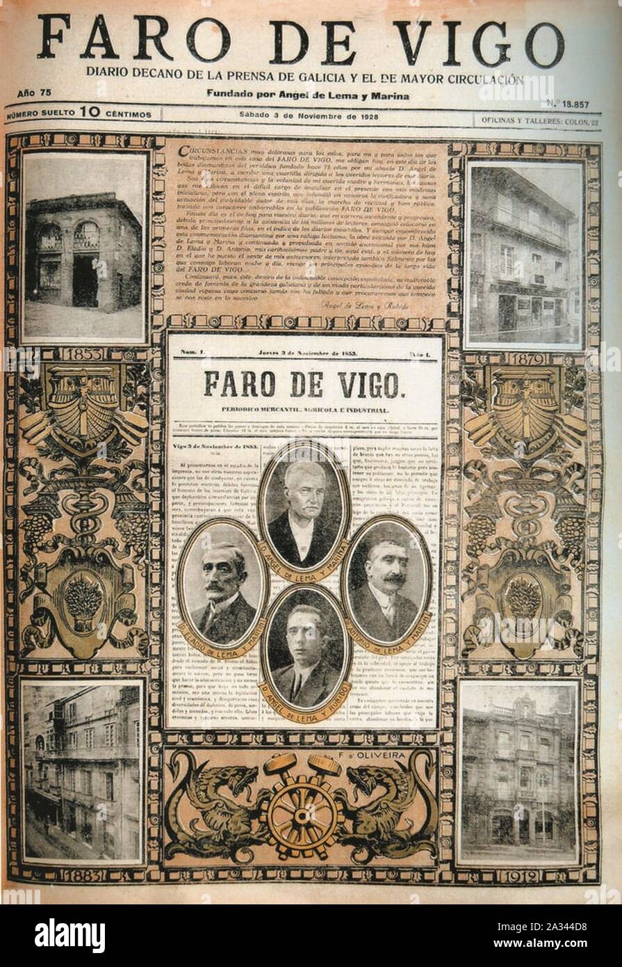 Faro de Vigo, 1928, 3 de noviembre Stock Photo - Alamy