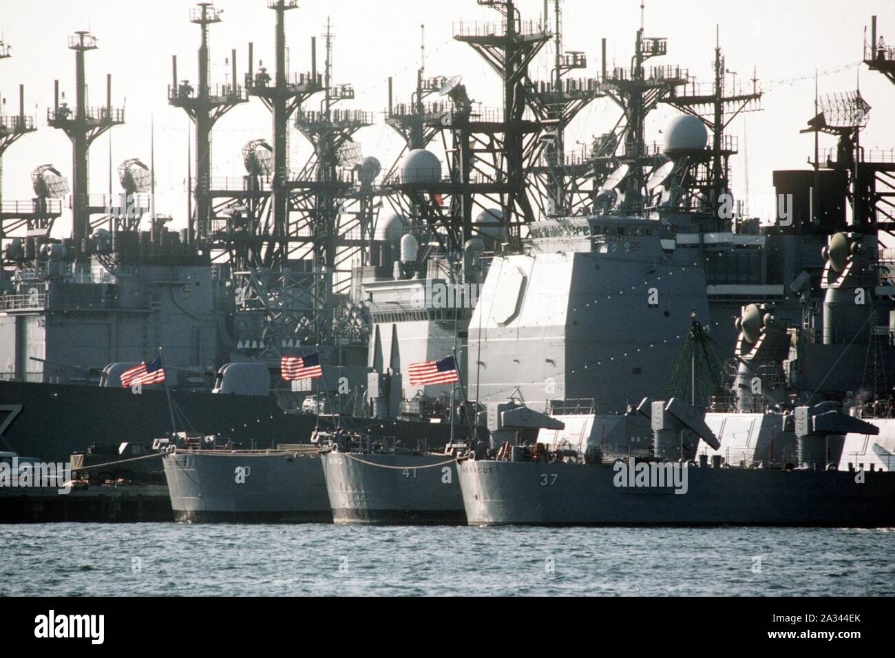 Farragut class destroyers Norfolk Softened Stock Photo - Alamy