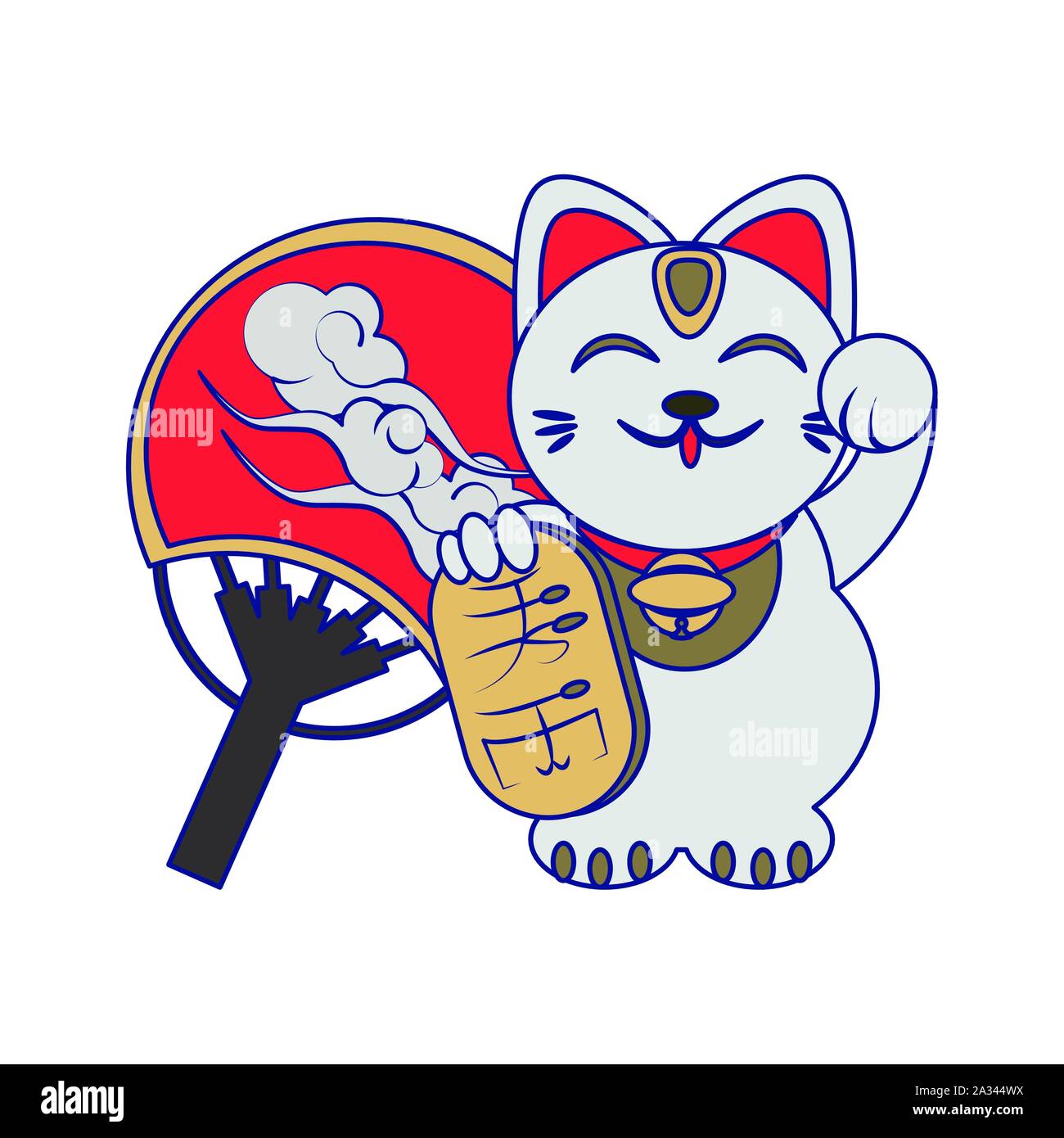 Maneki neko cat design Stock Vector Image & Art - Alamy