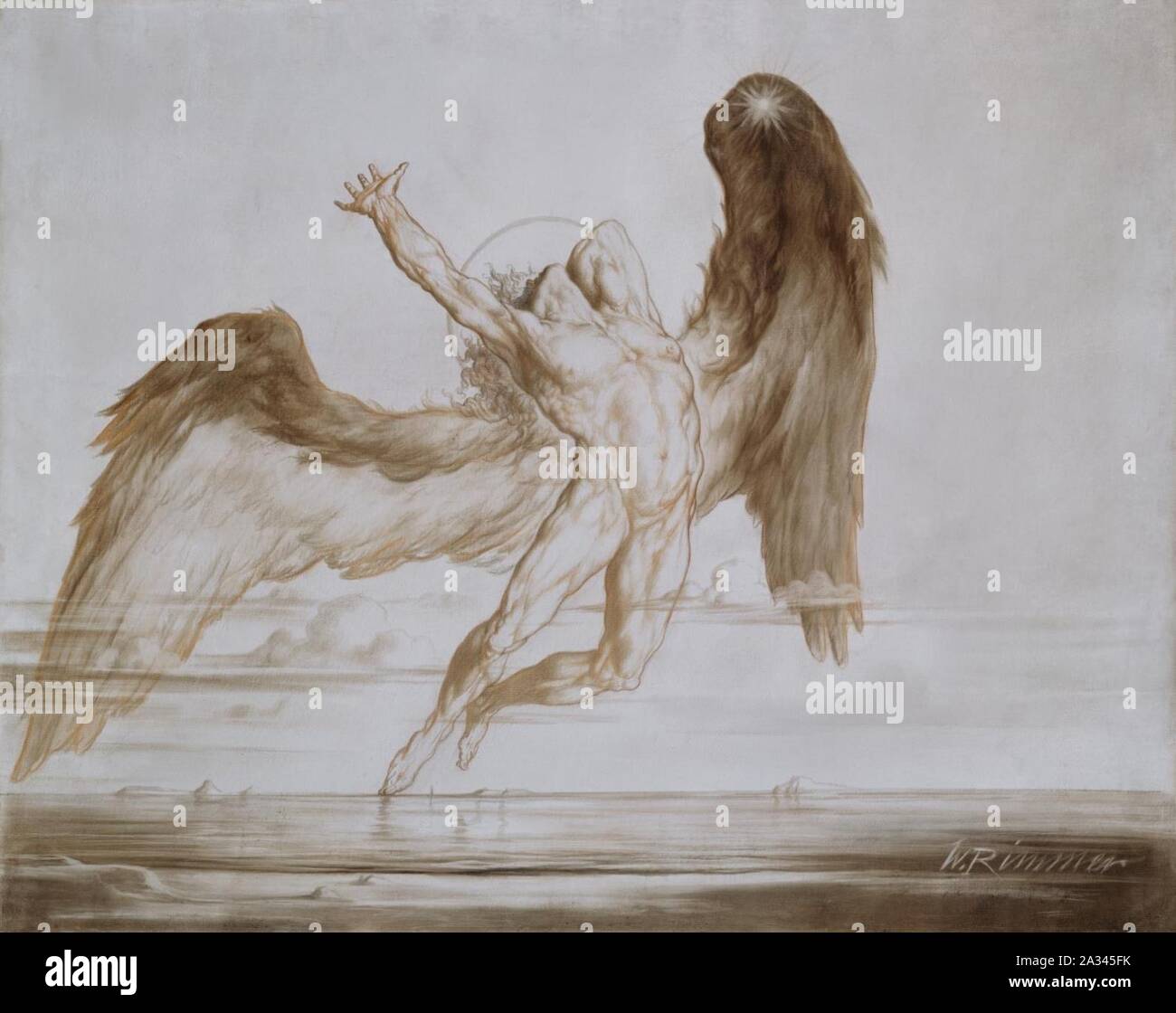 William Rimmer - Evening (The Fall of Day Stock Photo - Alamy