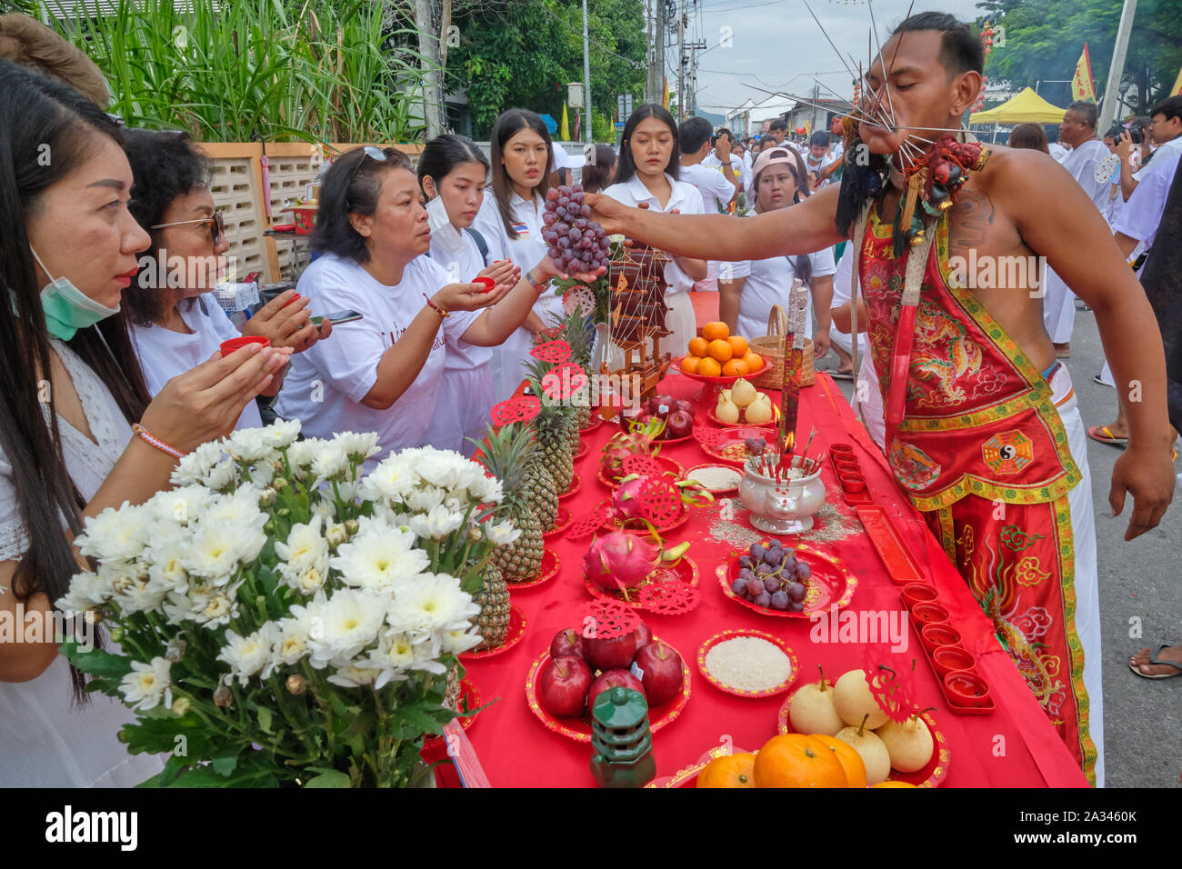 A procession during the Vegetarian Festival (Nine Emperor Gods Festival ...