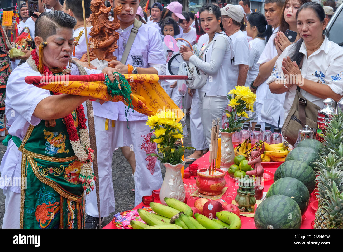 A procession during the Vegetarian Festival (Nine Emperor Gods Festival ...