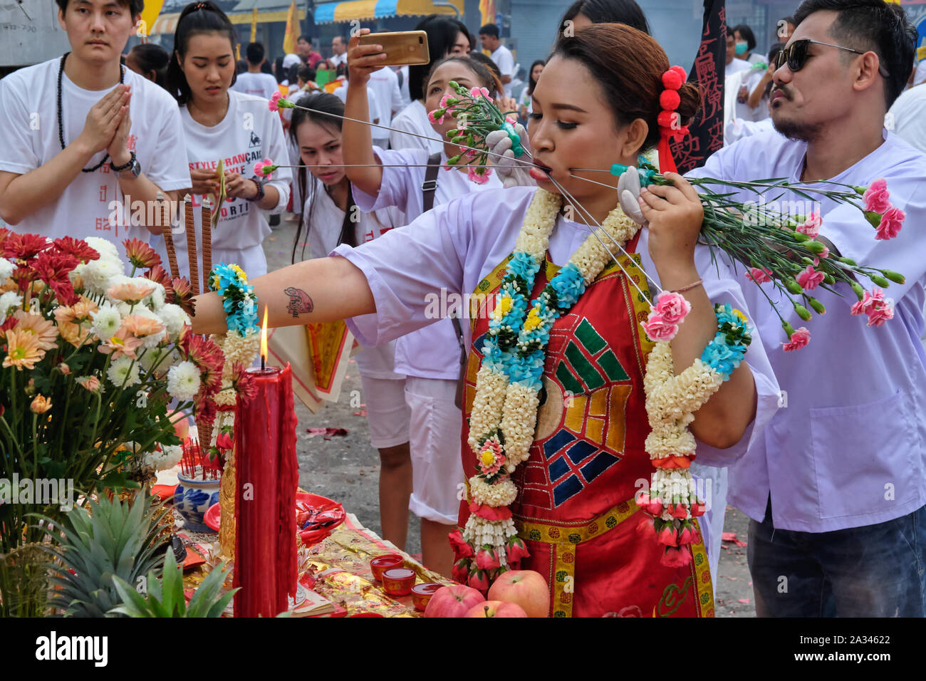 A procession during the Vegetarian Festival (Nine Emperor Gods Festival ...