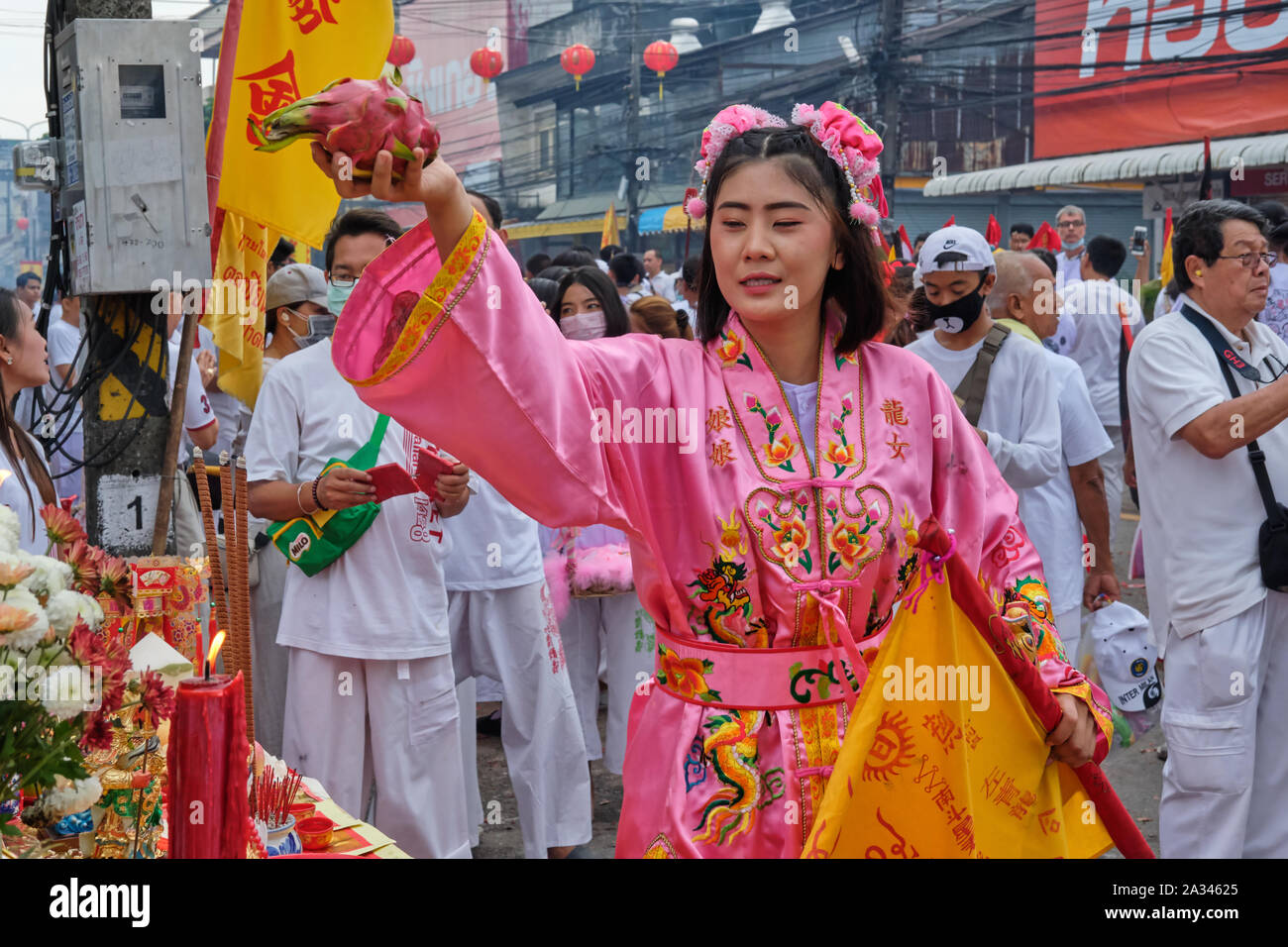 A procession during the Vegetarian Festival (Nine Emperor Gods Festival ...