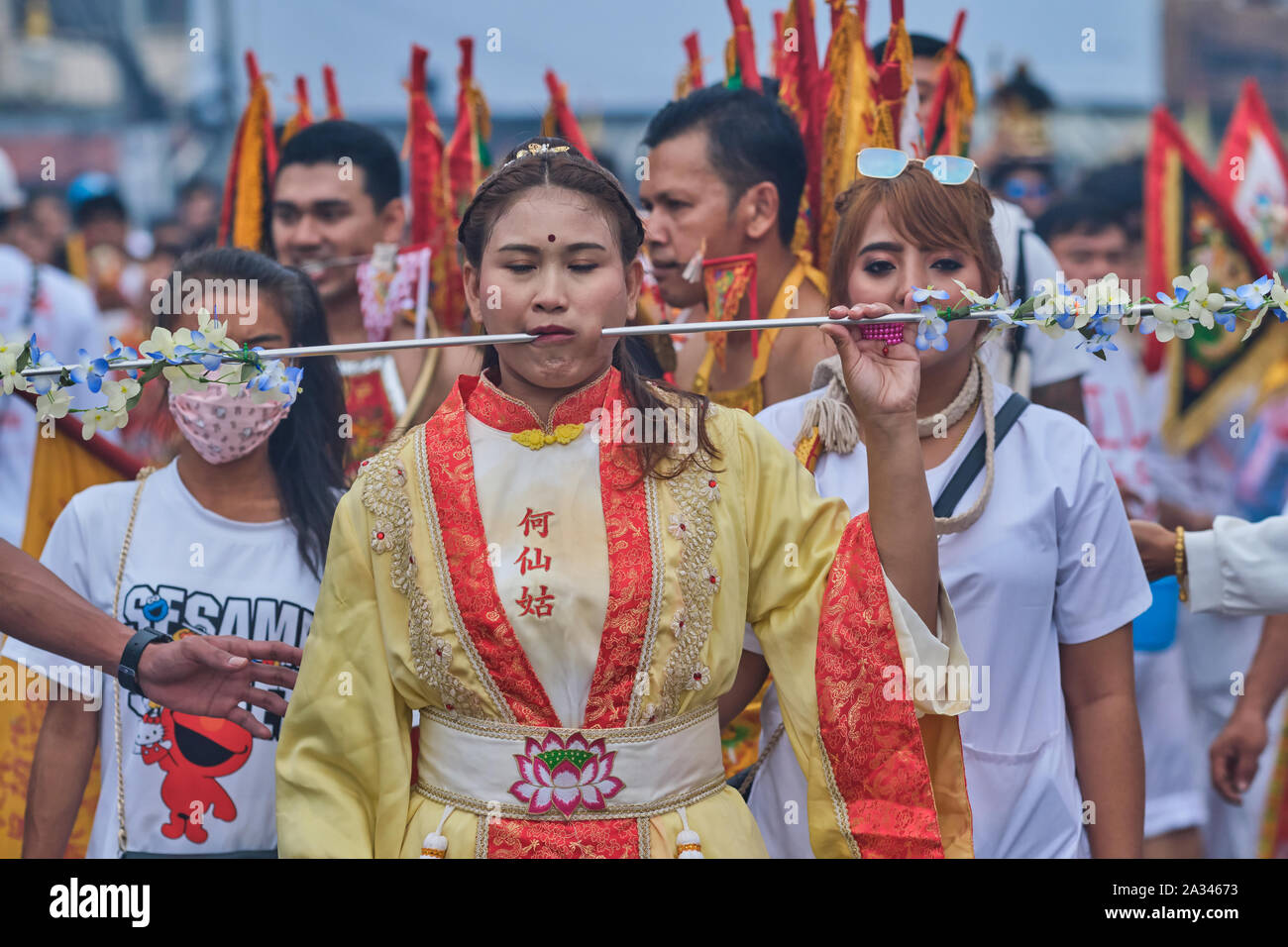 A procession during the Vegetarian Festival (Nine Emperor Gods Festival ...