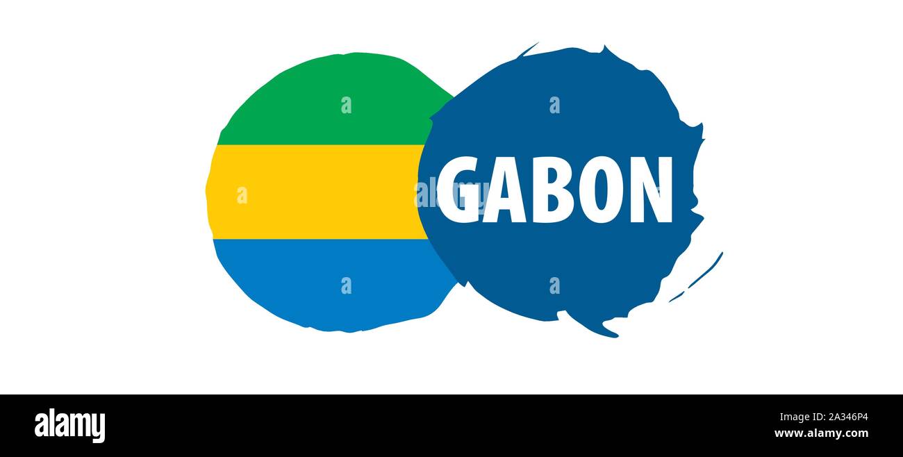 Gabon flag, vector illustration on a white background Stock Vector ...