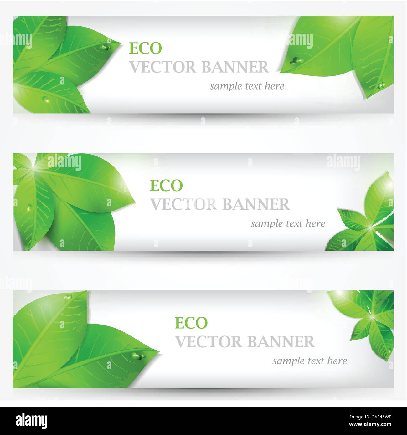 Set banner ecology illustration, colorful composition Stock Vector ...