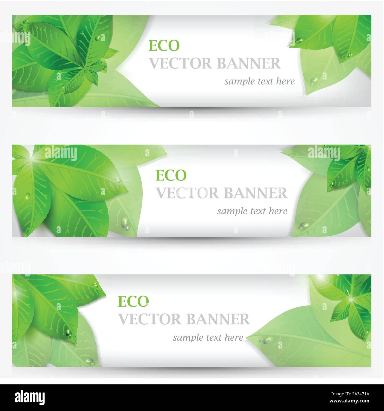 Set banner ecology illustration, colorful composition Stock Vector ...