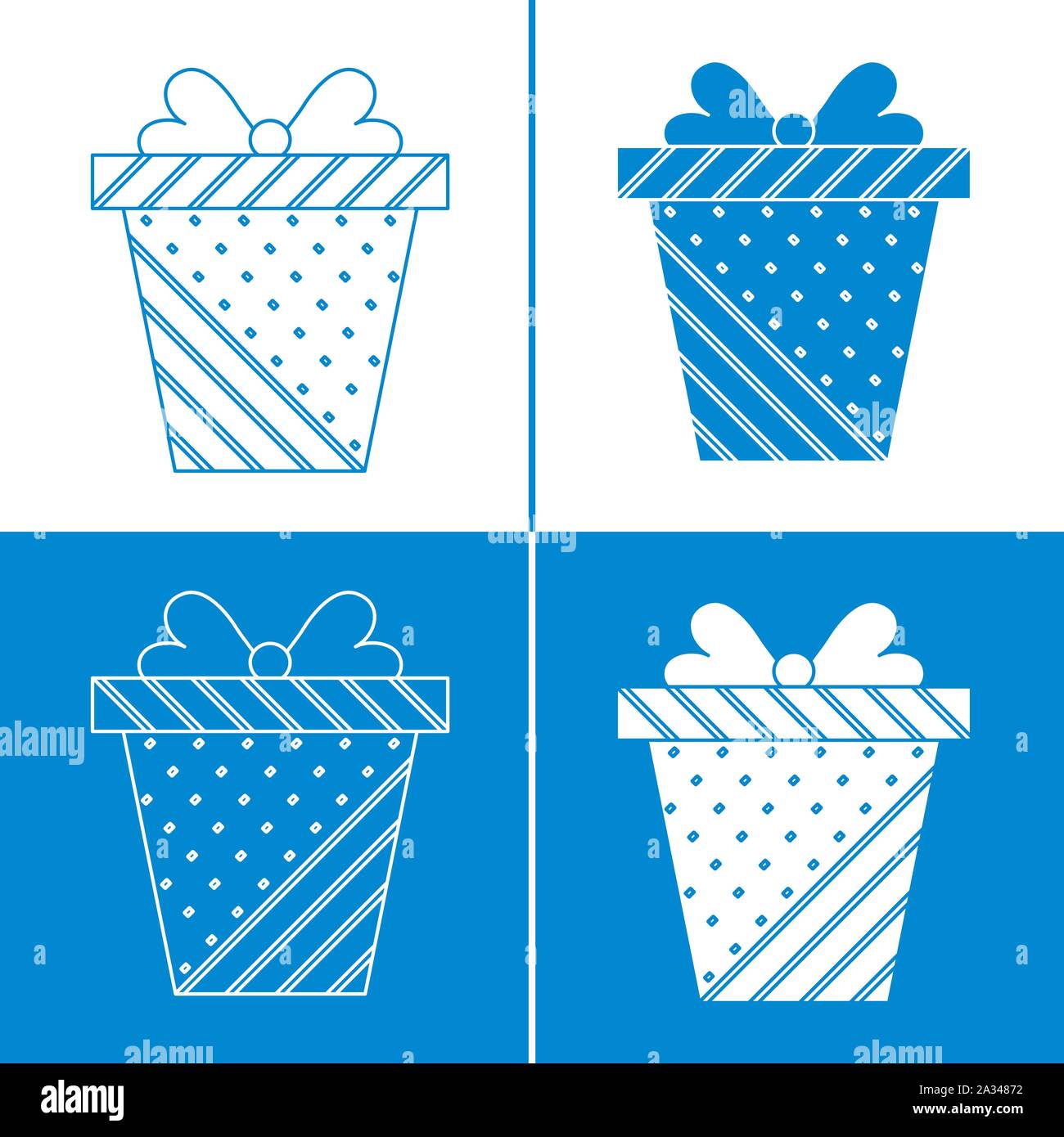 Vector illustration with gift boxes. Happy new year 2020, Merry ...