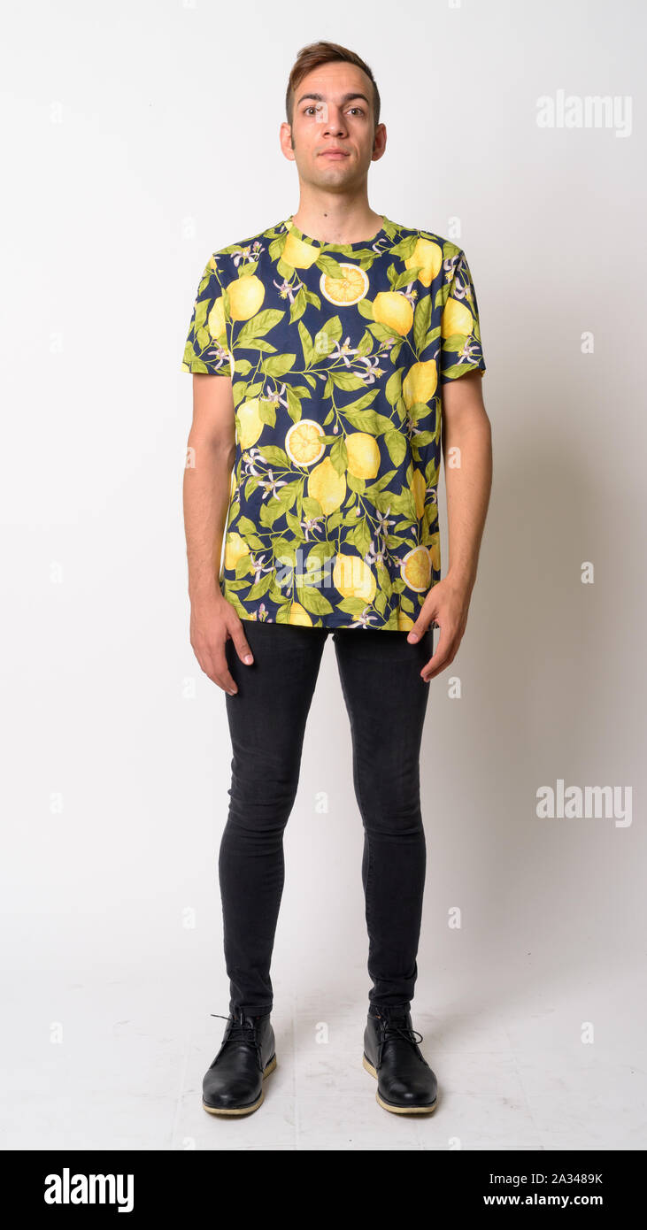 Full body shot of young Persian man Stock Photo - Alamy