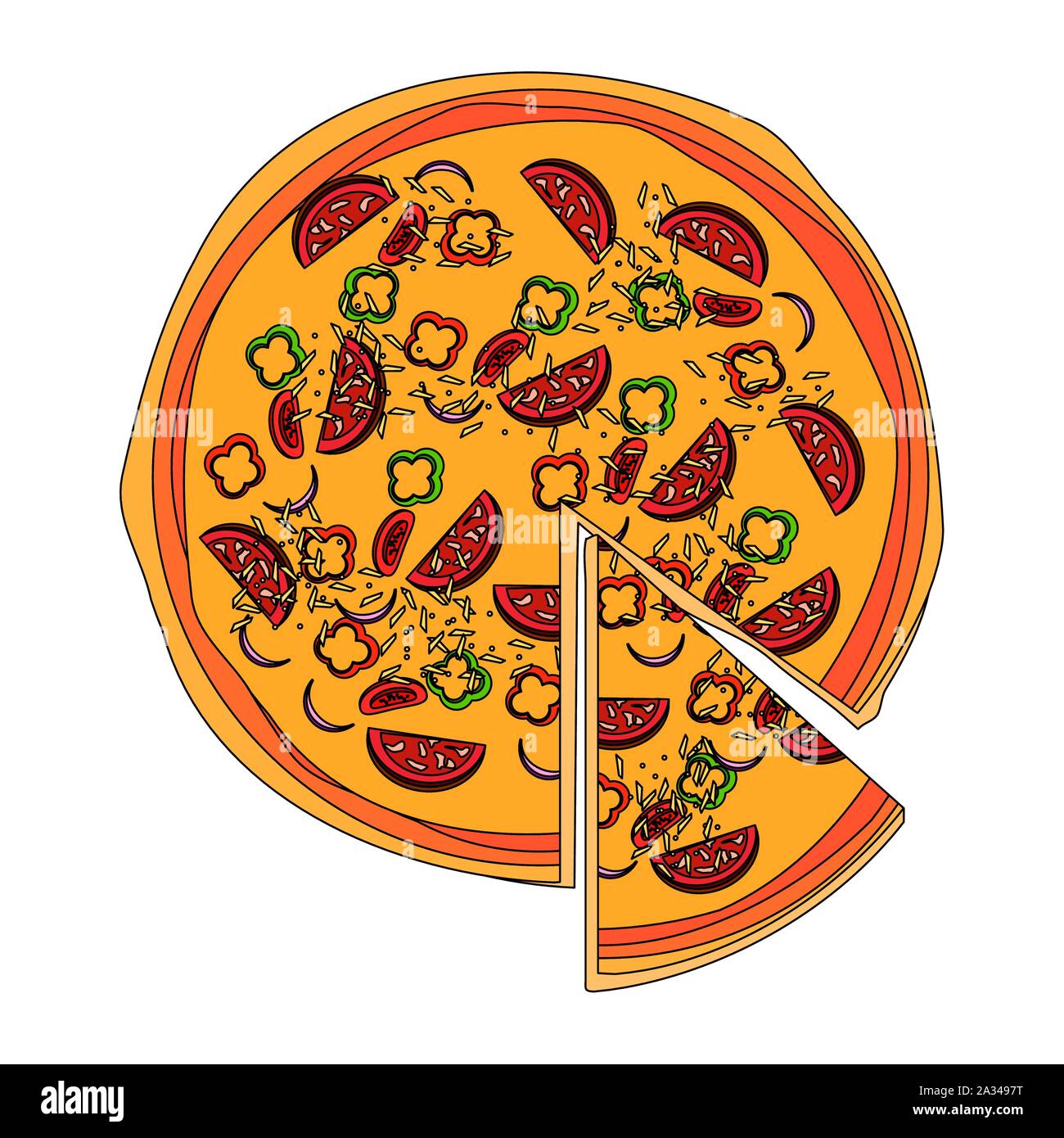 delicious italian pizza design Stock Vector Image & Art - Alamy
