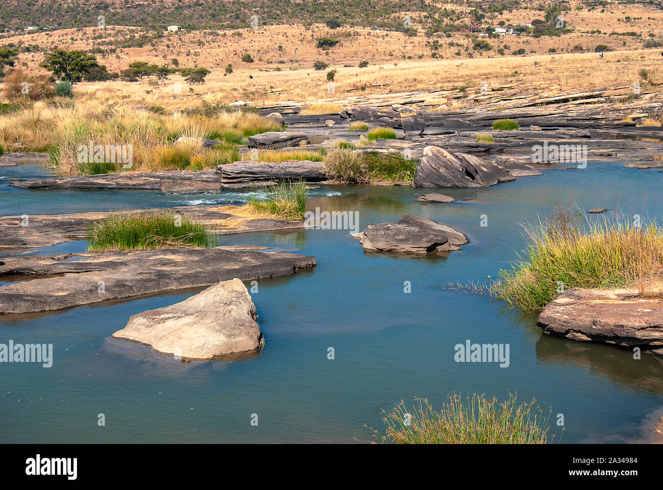 The Buffalo River near Rorke's Drift in KwaZulu Natal, South Africa ...