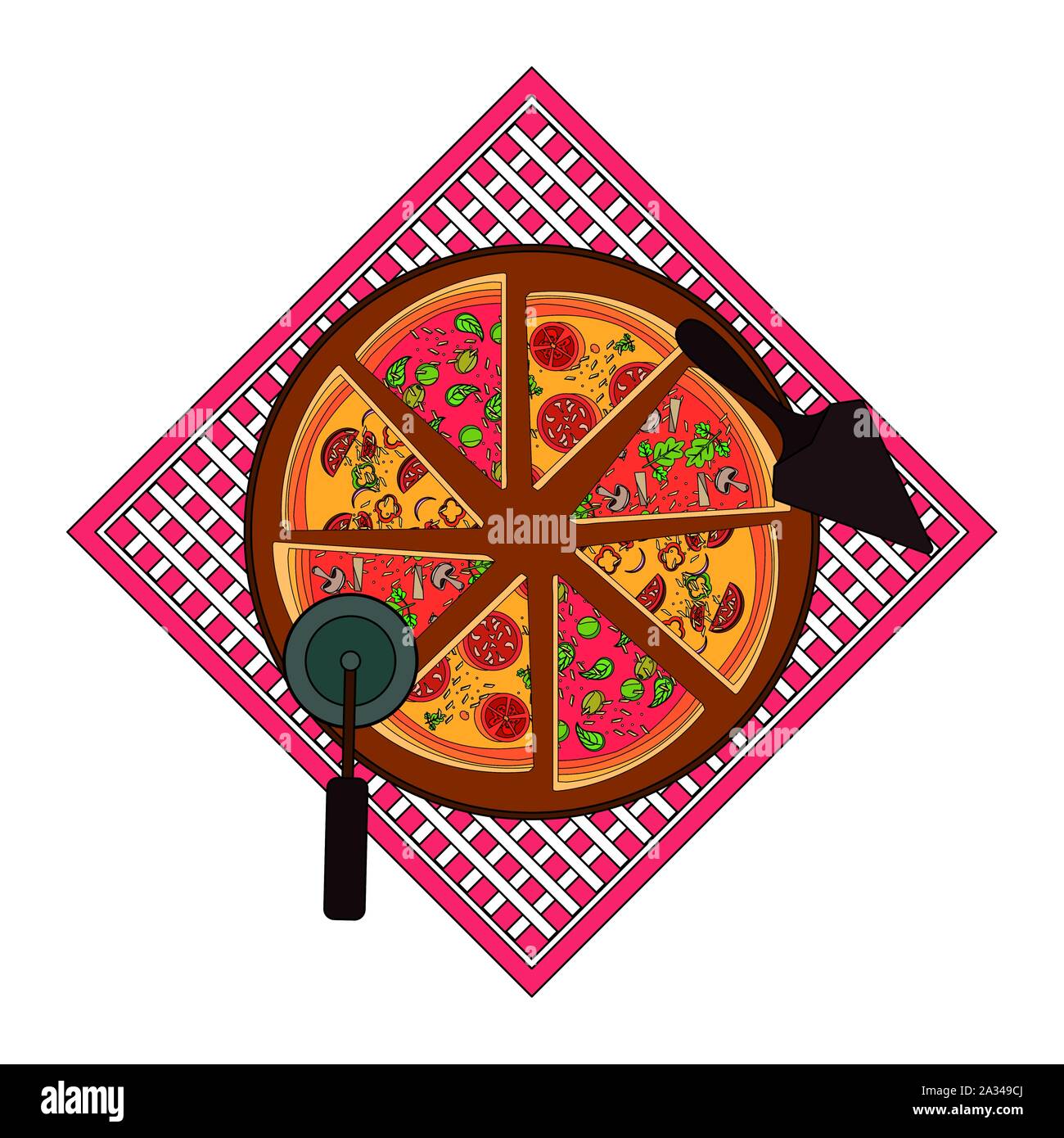 italian pizza design Stock Vector Image & Art - Alamy