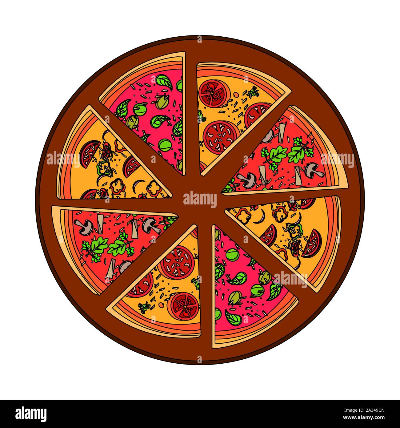 Italian pizza design Stock Vector Image & Art - Alamy