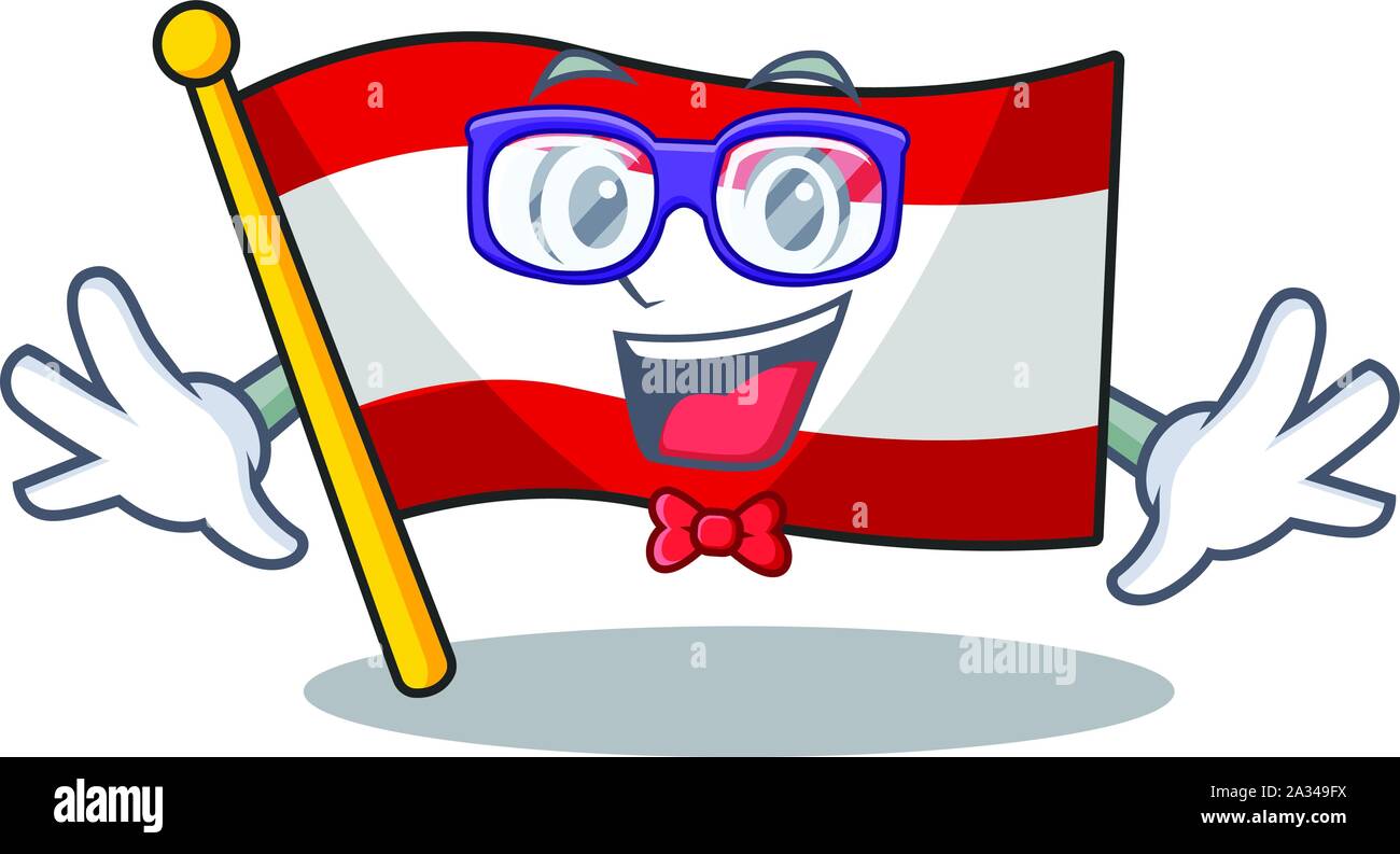 Geek flag austria flying at cartoon pole Stock Vector Image & Art - Alamy