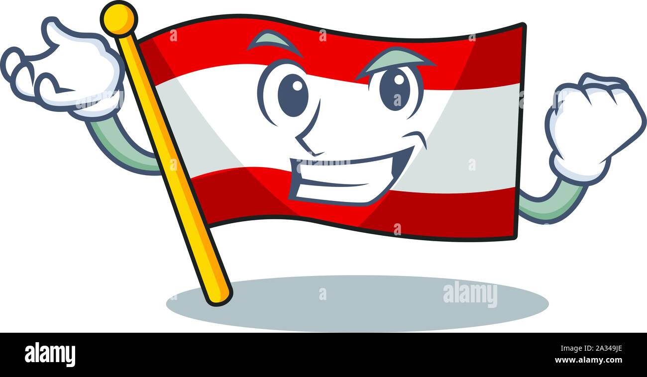 Successful flag austria flying at cartoon pole Stock Vector Image & Art ...
