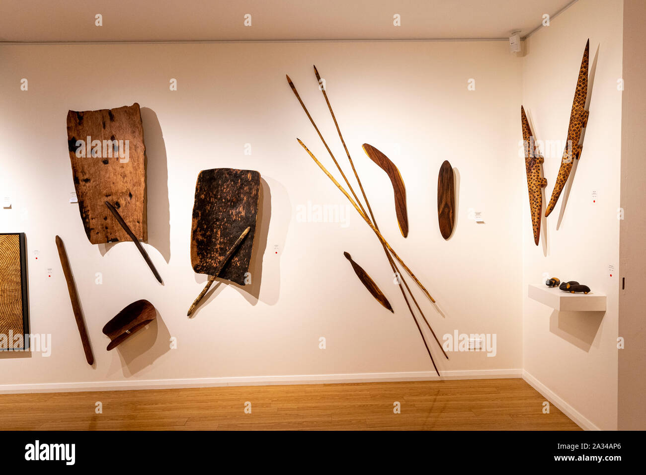 Aboriginal art on display during the annual art festival 'Desert Mob ...