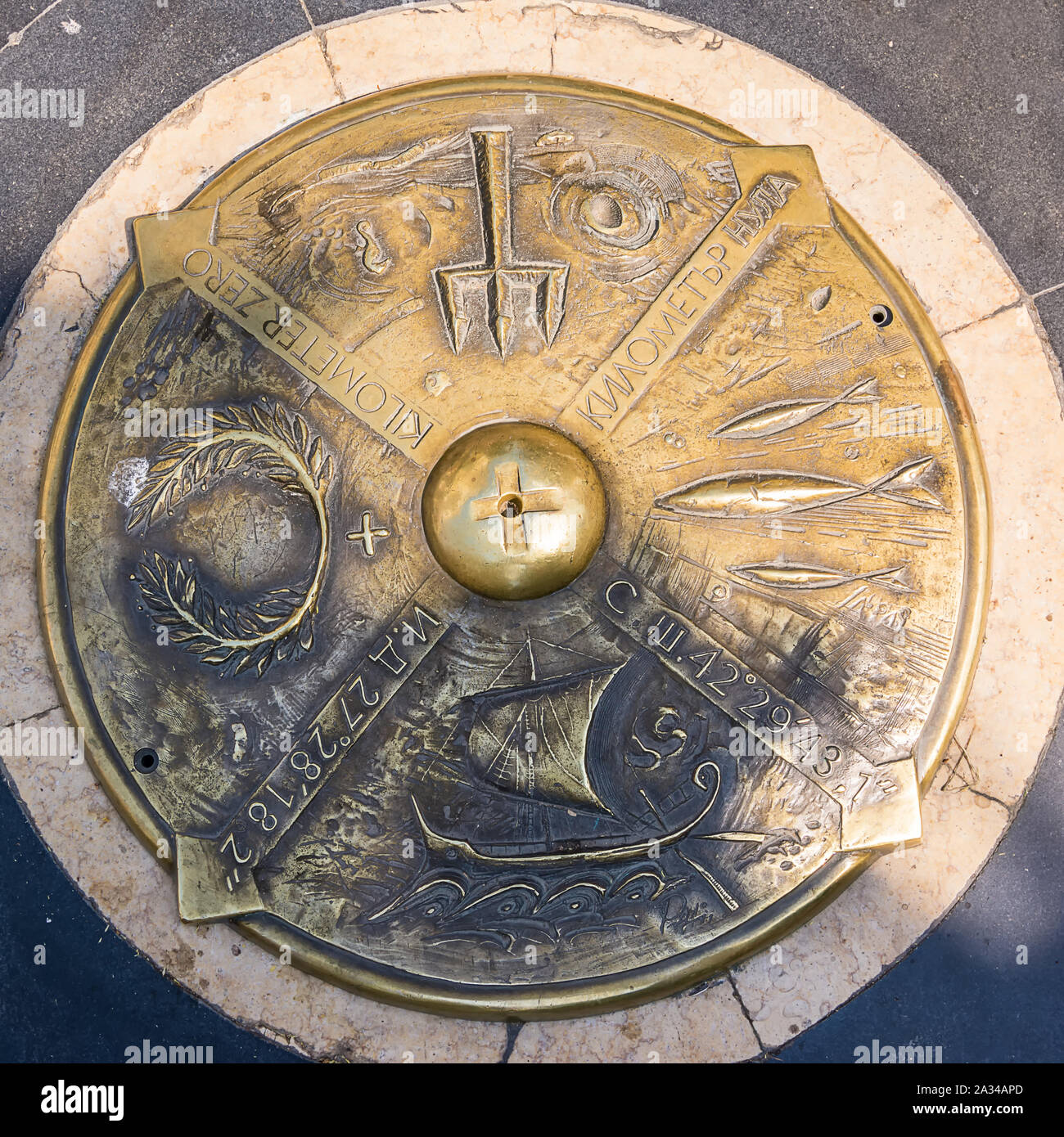 Zero kilometer mark hi-res stock photography and images - Alamy
