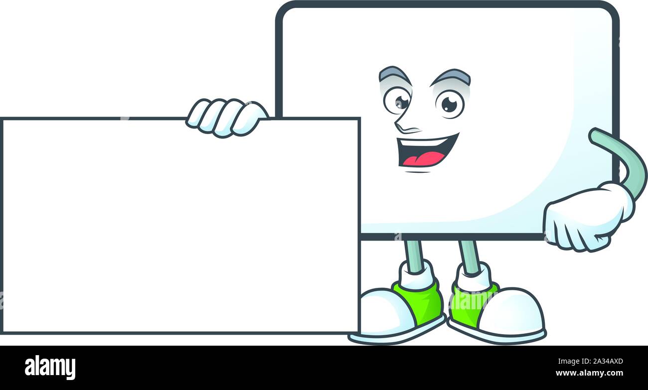 Thumbs up with board rectangle bubble icon cartoon with mascot Stock ...