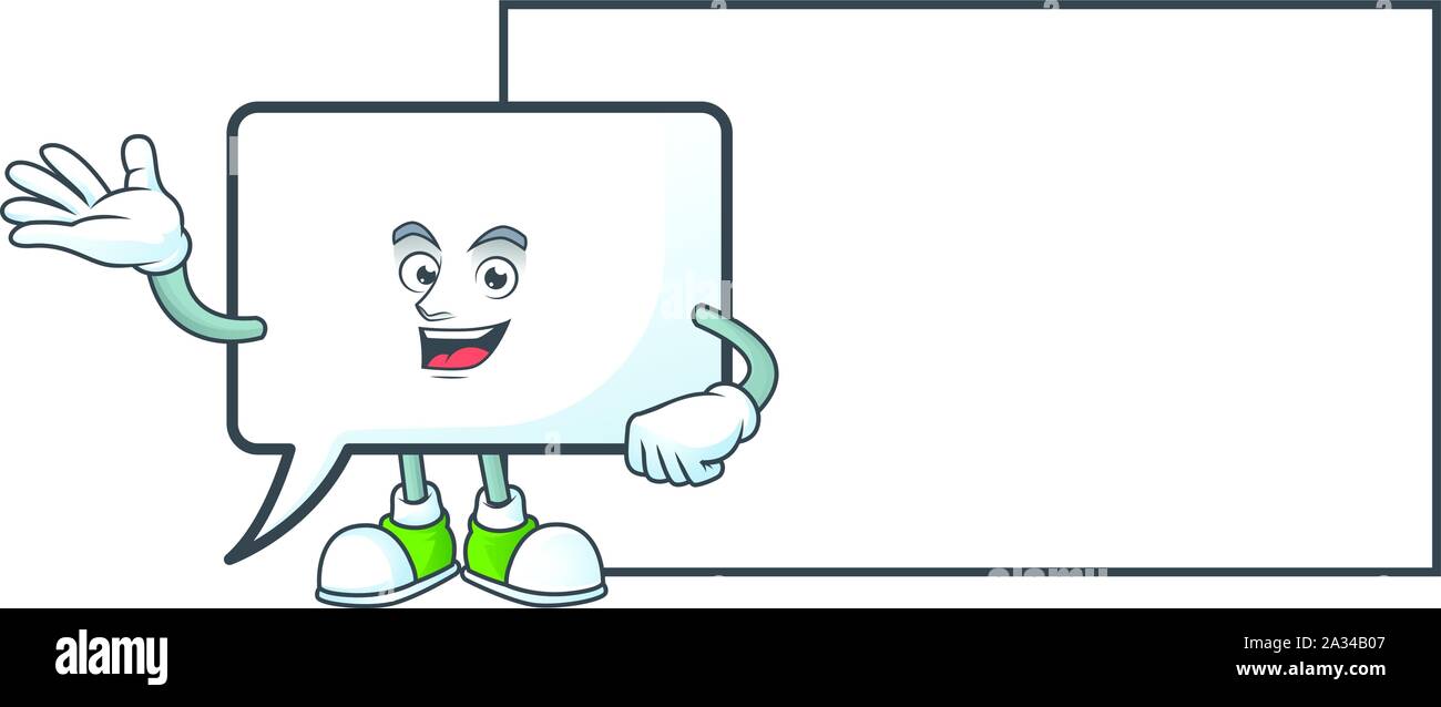 With board rectangle bubble icon cartoon with mascot Stock Vector Image ...