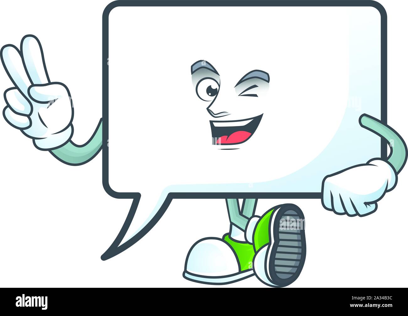 Two finger rectangle bubble for comic column text Stock Vector Image ...