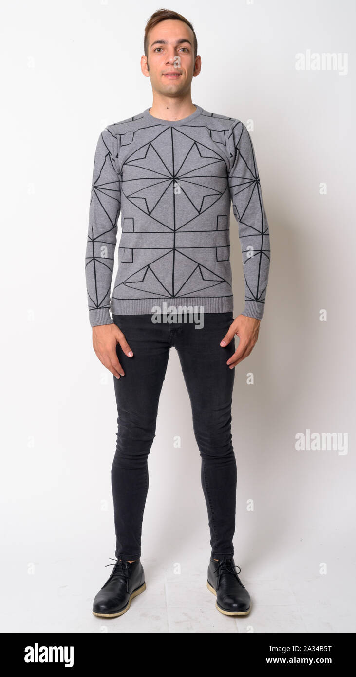 Full body shot of young Persian man Stock Photo - Alamy
