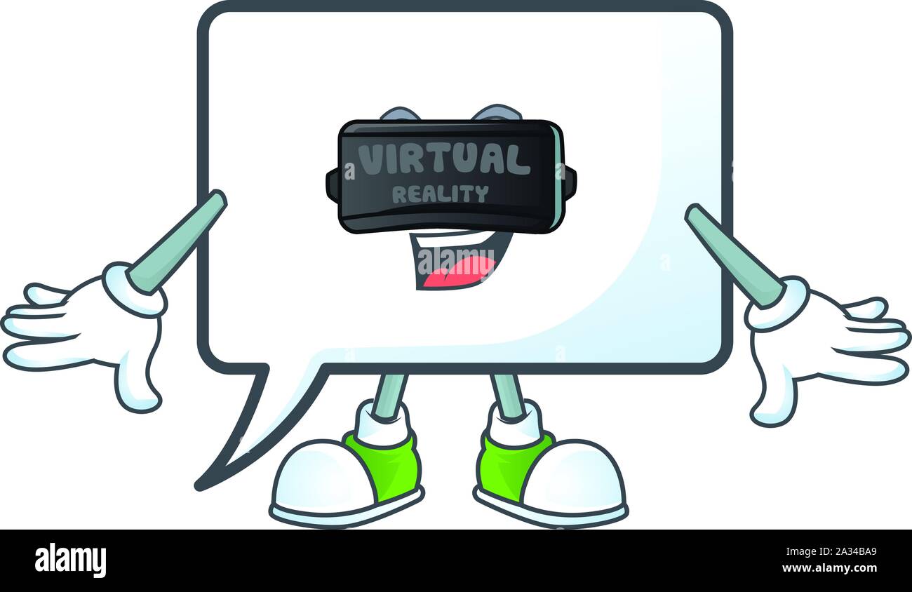 Virtual reality shape rectangle bubble on white background Stock Vector ...