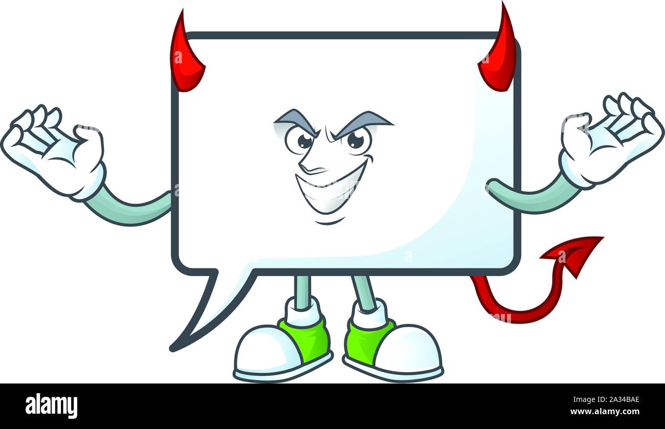 Devil shape rectangle bubble on white background Stock Vector Image ...
