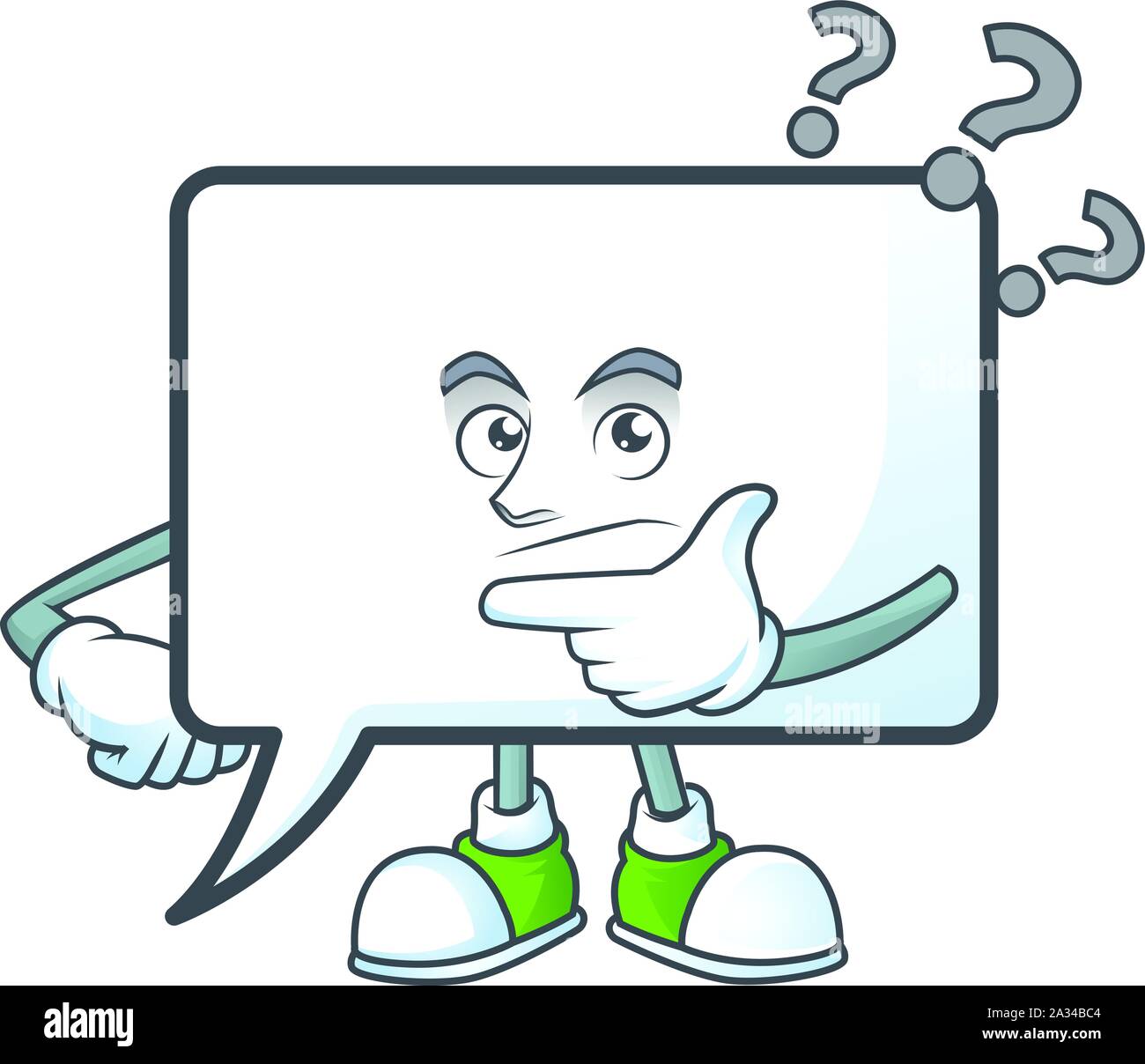 Thinking shape rectangle bubble on white background Stock Vector Image ...