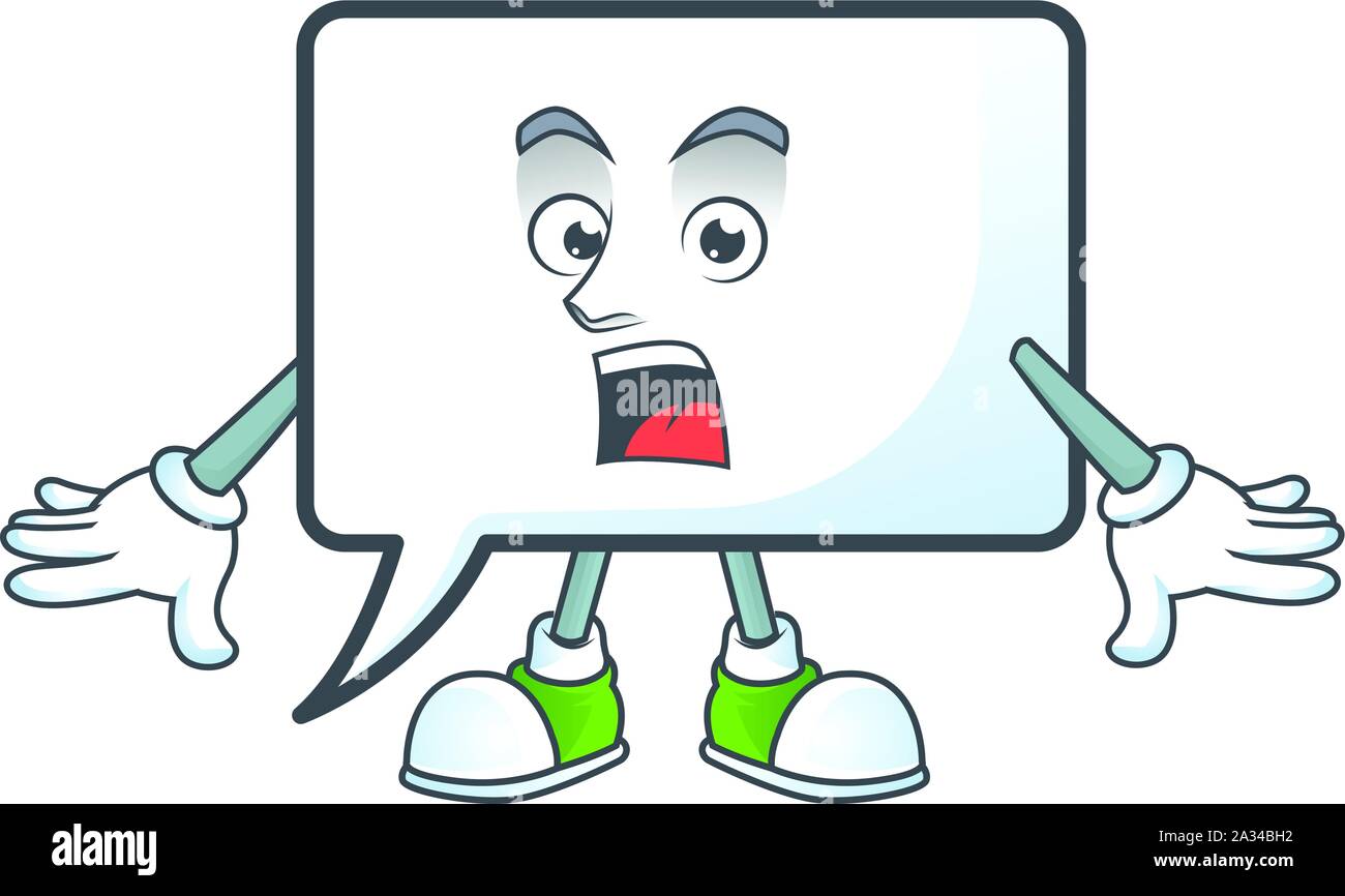 Surprised shape rectangle bubble on white background Stock Vector Image ...