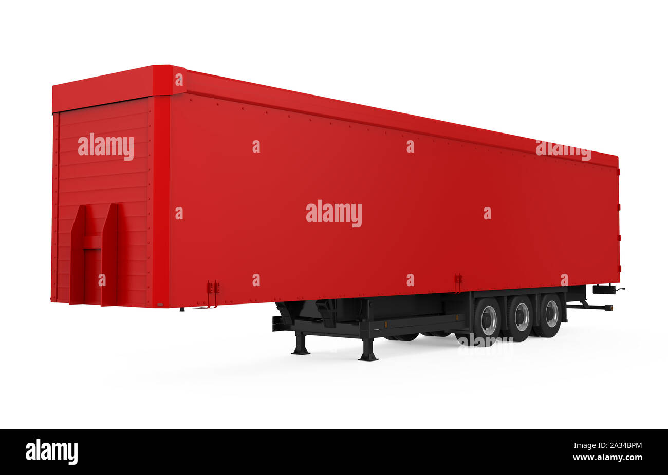Semi-Trailer Box Isolated Stock Photo - Alamy