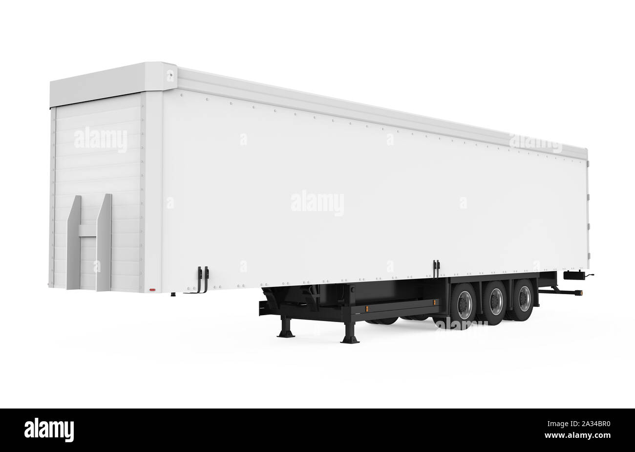 Semi-Trailer Box Isolated Stock Photo - Alamy