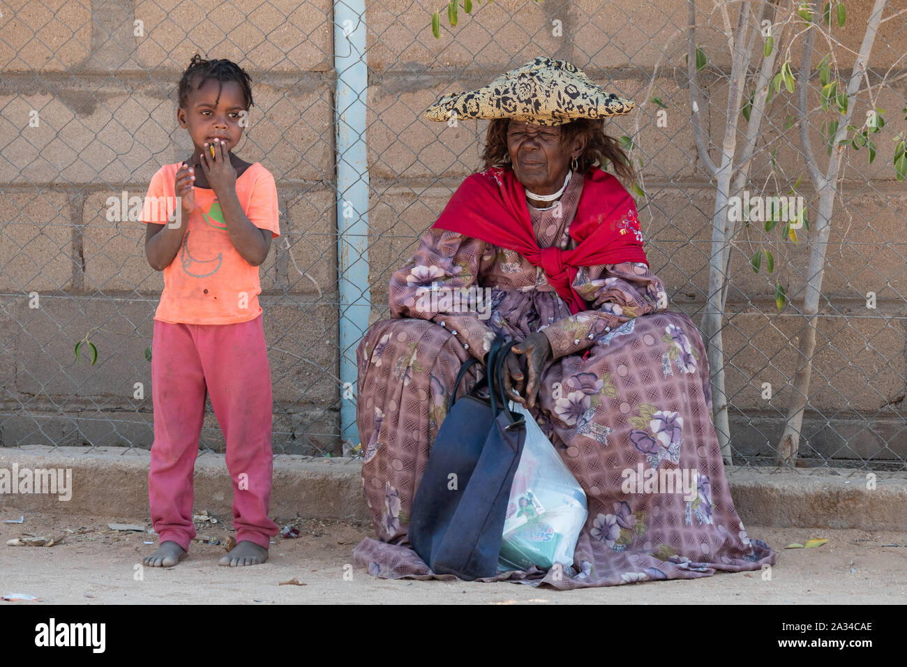 Omatjete, Namibia - July 24 2019: Elderly Herero Woman in Traditional ...