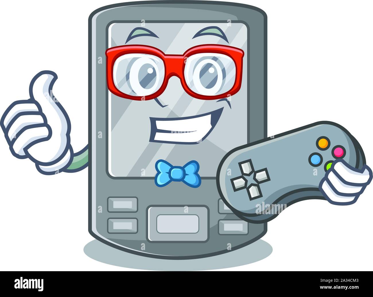 Gamer personal digital assistant with mascot shape Stock Vector Image ...