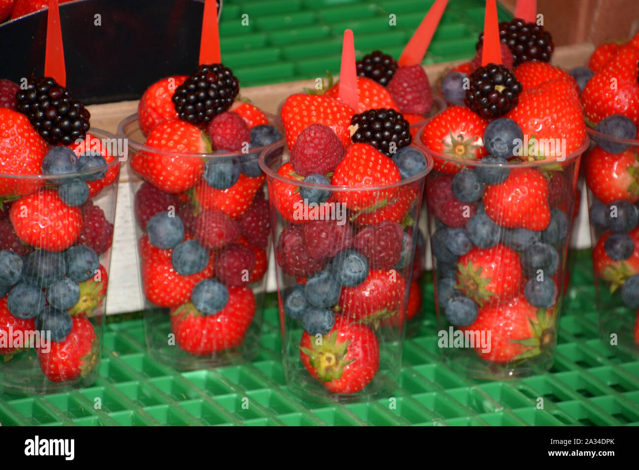 Plastic cup fruit salad fruits hi-res stock photography and images - Alamy