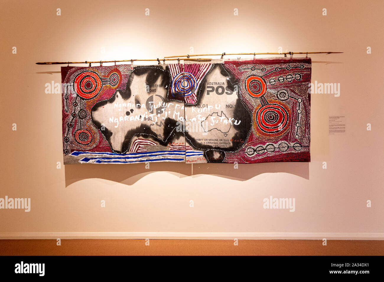 This piece of Aboriginal art is a land right painting entitled 'Ngura ...